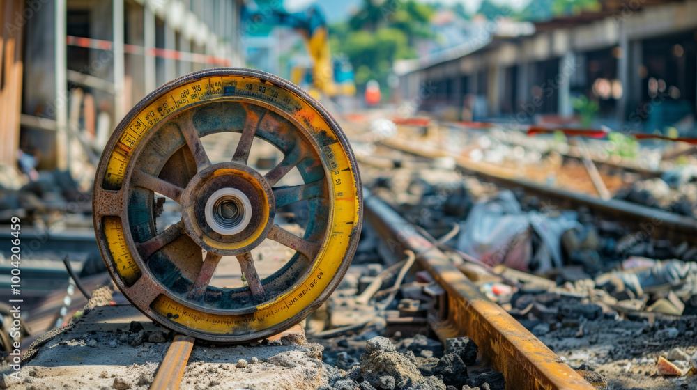Measuring wheels for calculating distances and areas on-site Stock ...