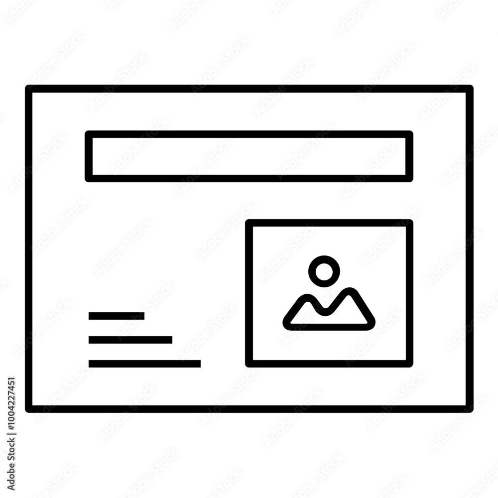 Image Text Footer Presentation Layout Icon. Simple Screen Template ...