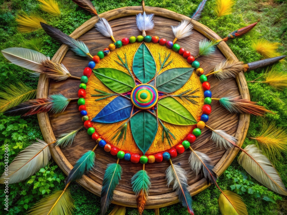 Native American Wheel of Medicine Symbolizing Healing, Balance, and ...