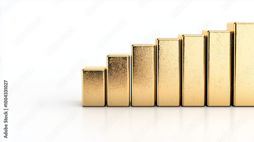 Gold bars price graph Stock Photo | Adobe Stock