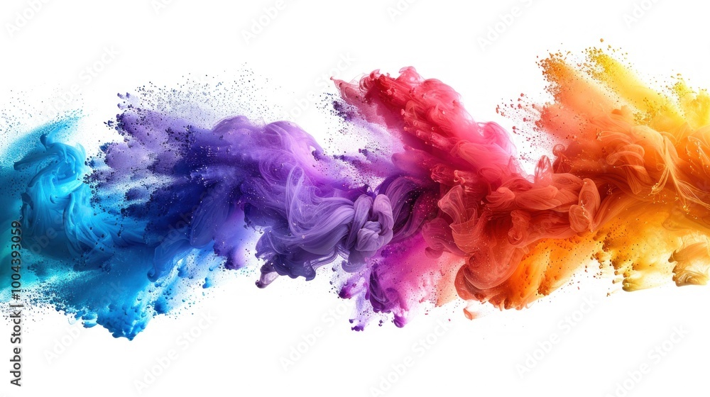 Explosion of pride rainbow paint isolate on transparency background PNG ...