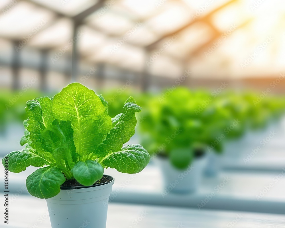 Large-scale hydroponic farm in a climate-controlled greenhouse ...
