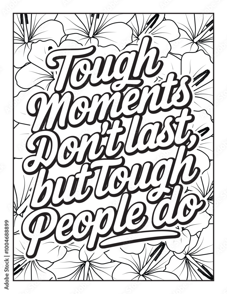 Stress Relief Motivational Coloring Pages Stock Vector | Adobe Stock