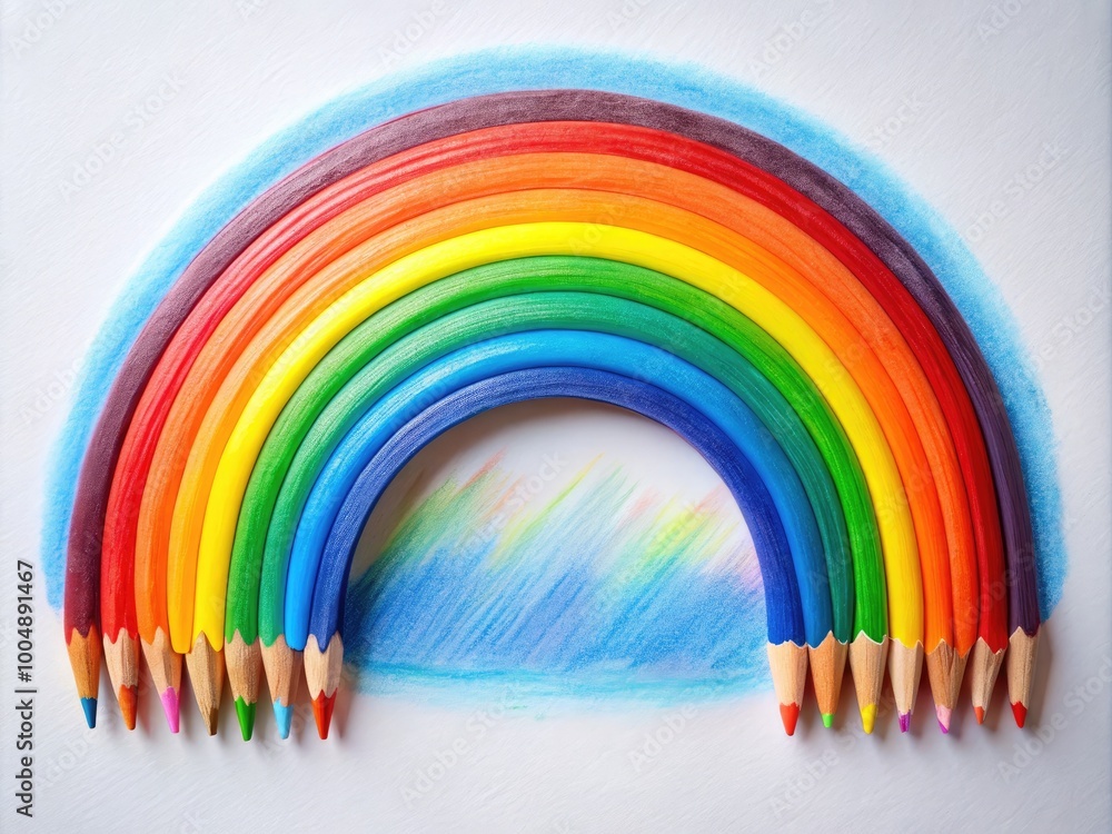 Step-by-Step Guide to Drawing a Vibrant Rainbow with Colored Pencils ...