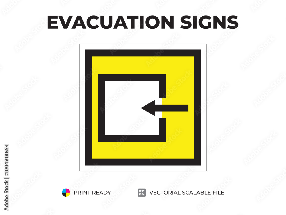 Emergency exit sign. Entrance to the building sign. Universal symbol ...