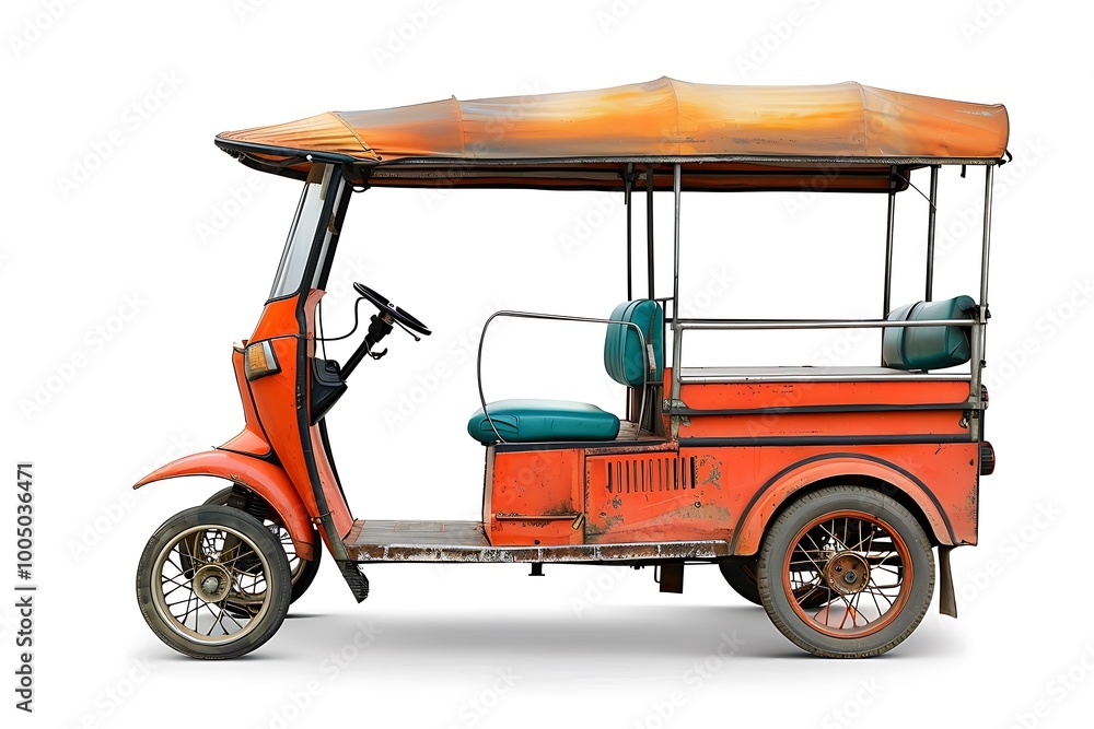 Auto rickshaw isolated on white background Stock Photo | Adobe Stock