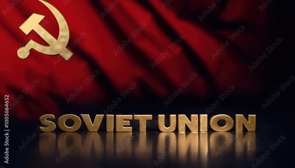 Soviet Union Flag and Symbolism Representation Stock Illustration ...