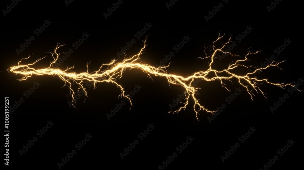 Draw an electric current in the shape of a tree branch for design Stock ...