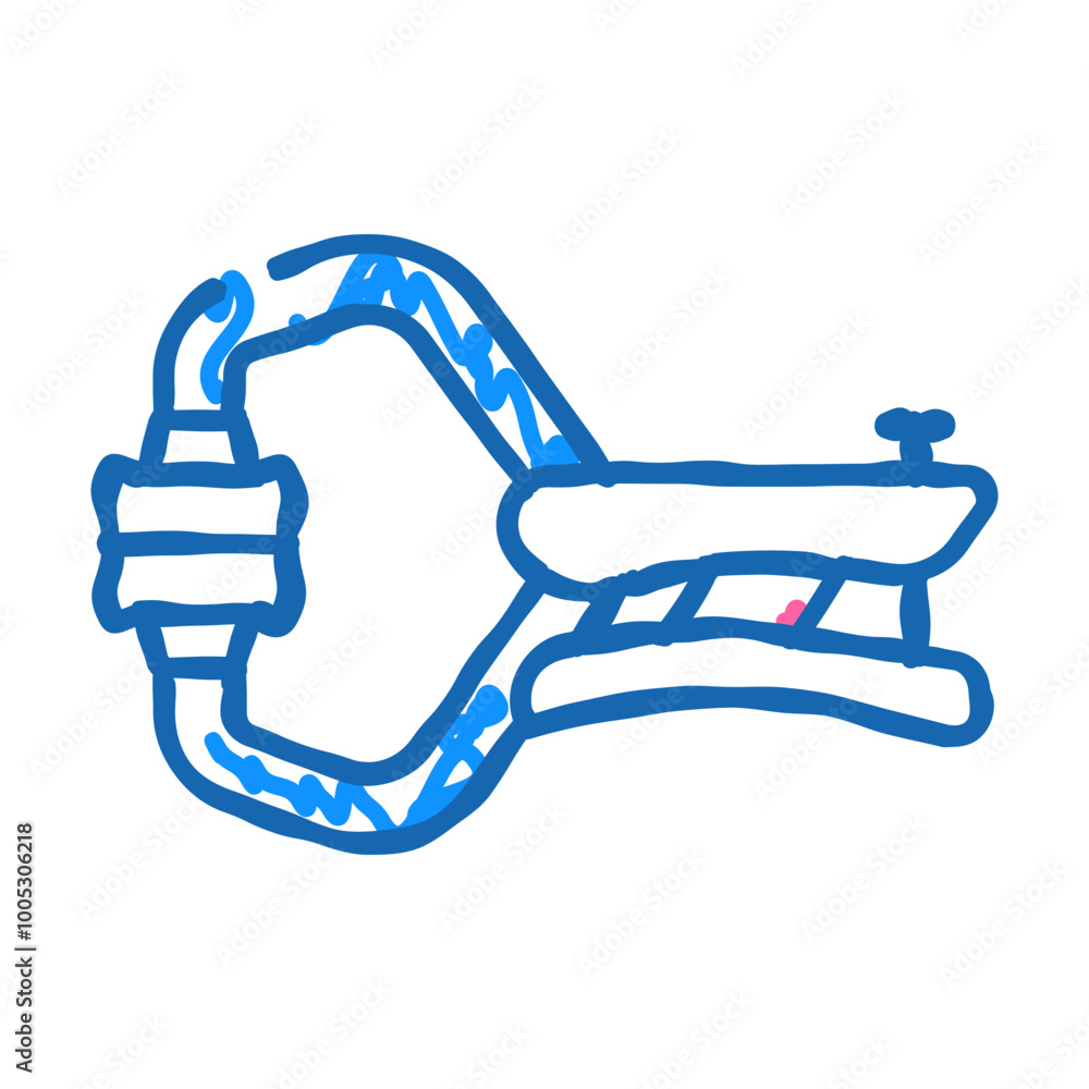 locking clamp doodle icon sketch vector. locking clamp sign. isolated ... locking clamp doodle icon sketch vector. locking clamp sign. isolated ...