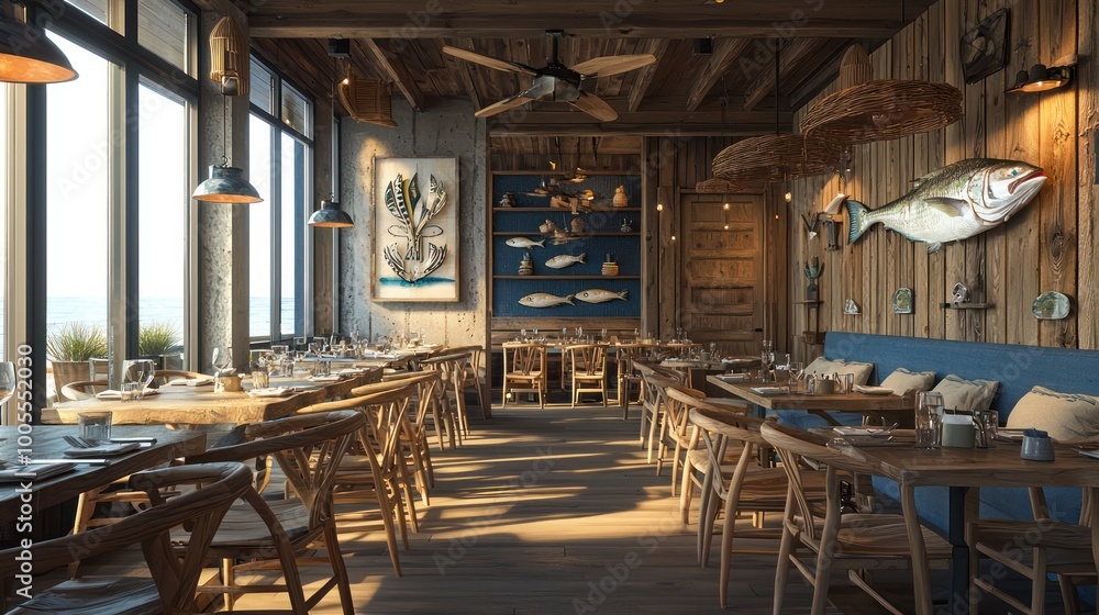 A sustainable seafood restaurant using locally sourced fish ...