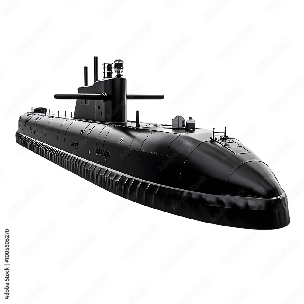 Military submarine isolated on a transparent background Stock ...