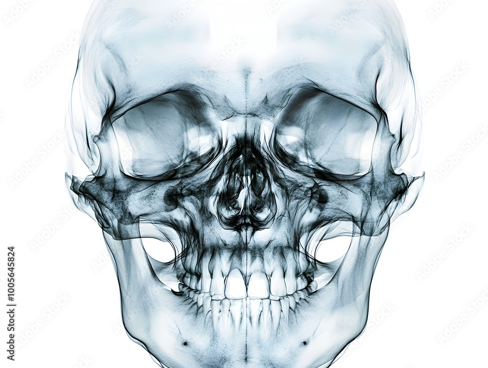 Detailed X ray Visualization of the Human Skull and Facial Bones ...