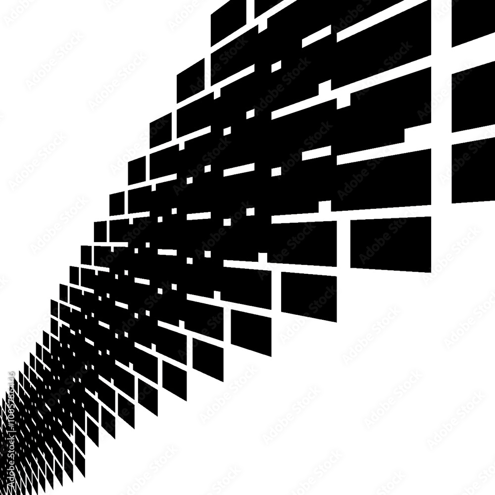 Set of white noise textures, glitch pattern. Collection of 1-bit pixel ...