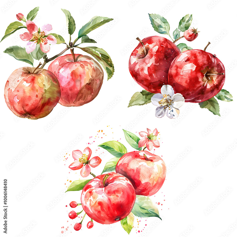 watercolor style apple vector PNG, cute poster, vector element, PNG ...