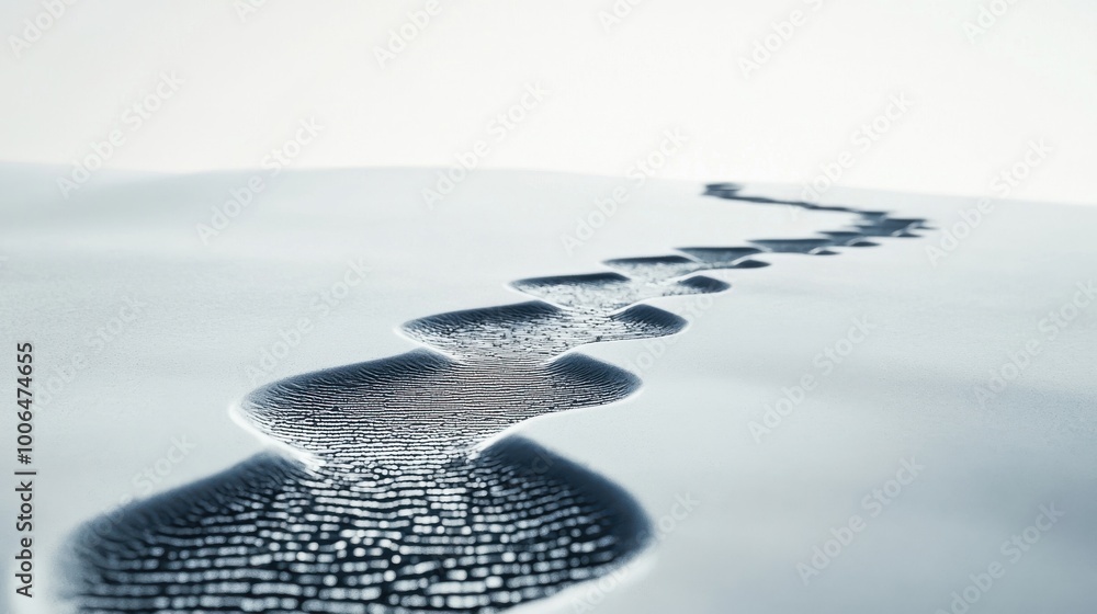 Evolving Footprints: A trail of footsteps leading forward, starting ...