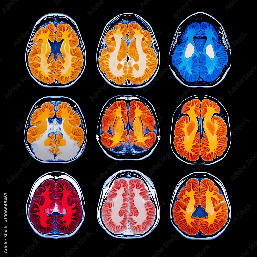 Advanced MRI scan revealing detailed brain activity, neuroimaging ...
