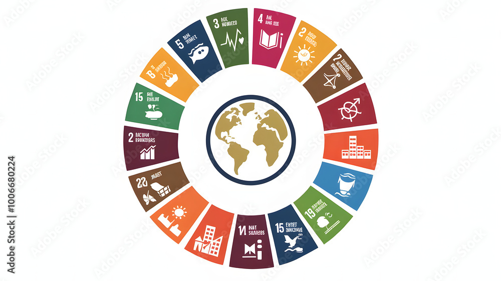 An artistic representation of the Sustainable Development Goals (SDGs ...