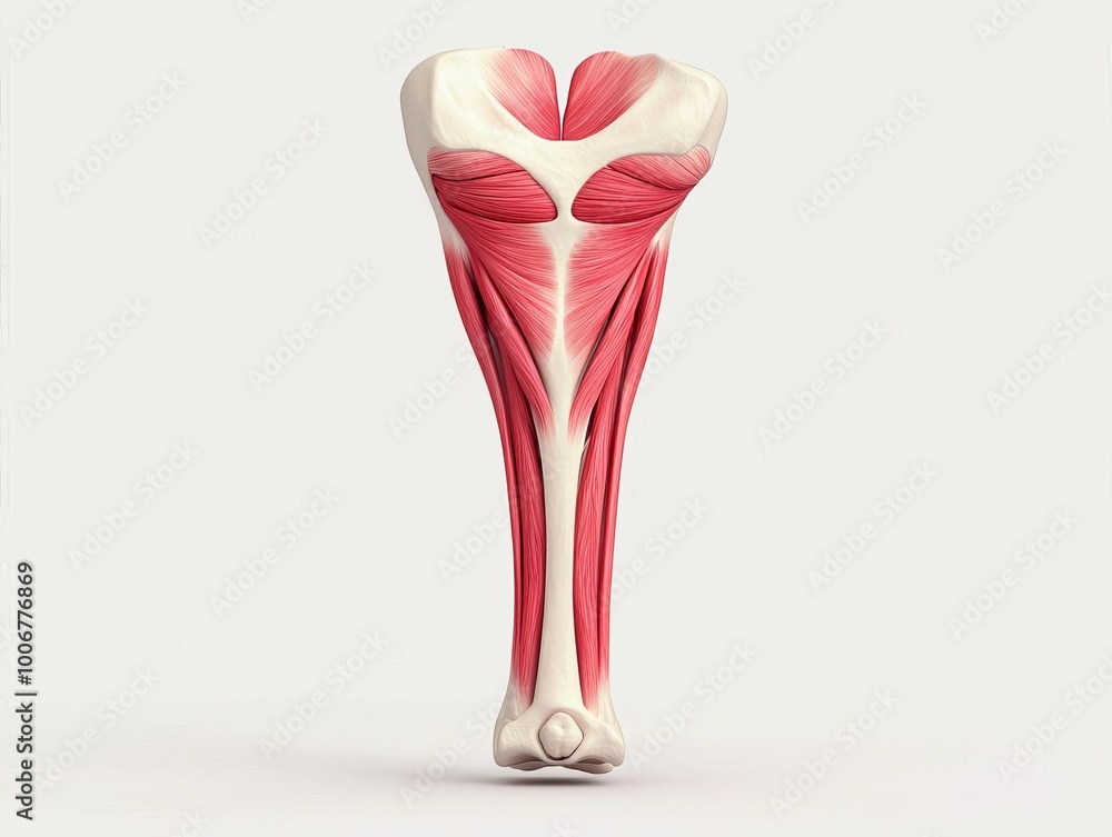Ilustración de Stock Detailed 3D Model of Human Femur with Muscle ...