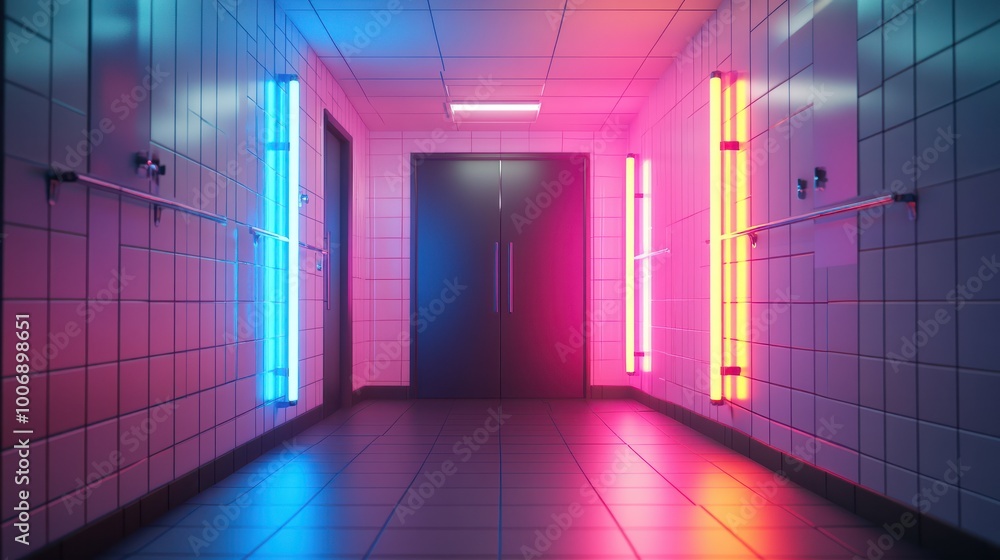 Gender-Neutral Restroom Signage A modern facility featuring gender ...