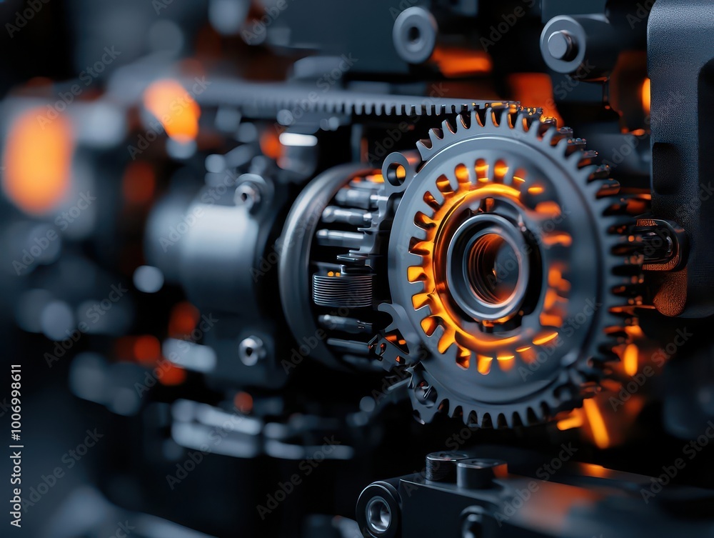 Stock-Illustration „Engine valves and timing belt visualized as part of ...