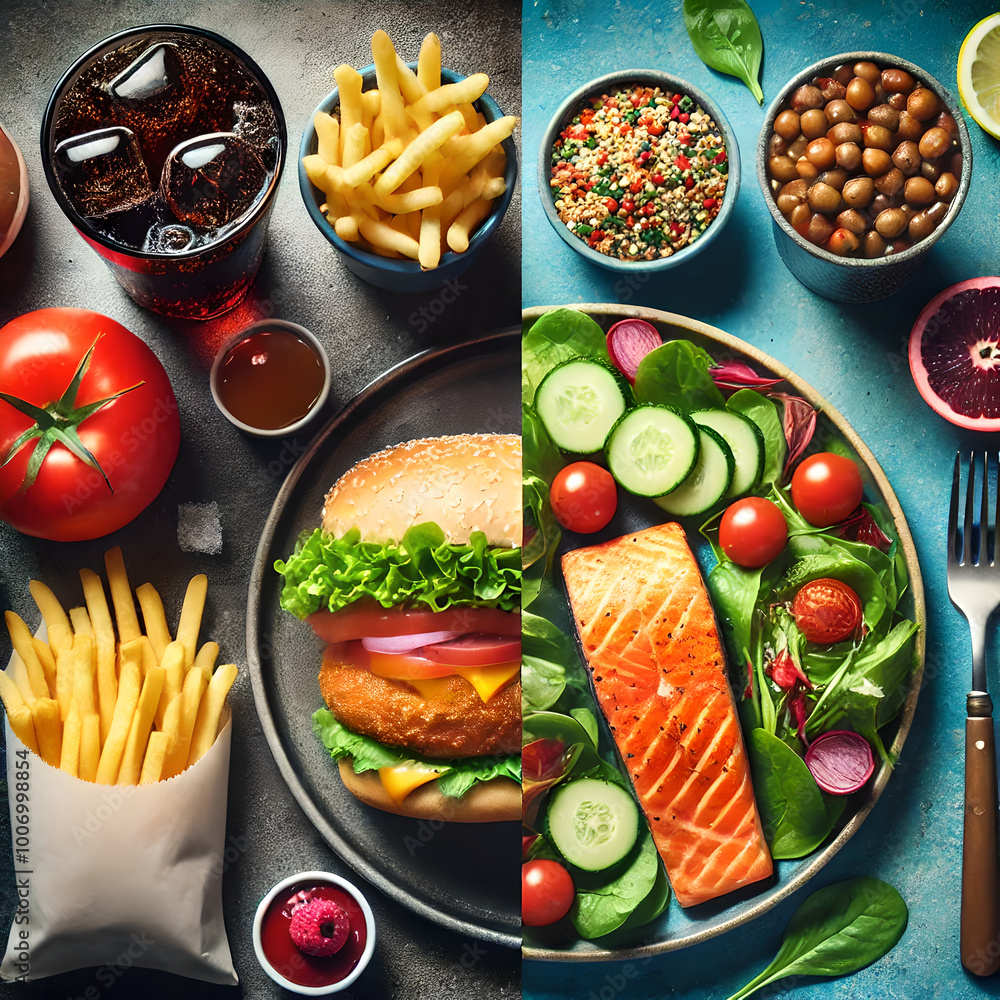Image comparison between high-calorie, balanced meal designed for ...