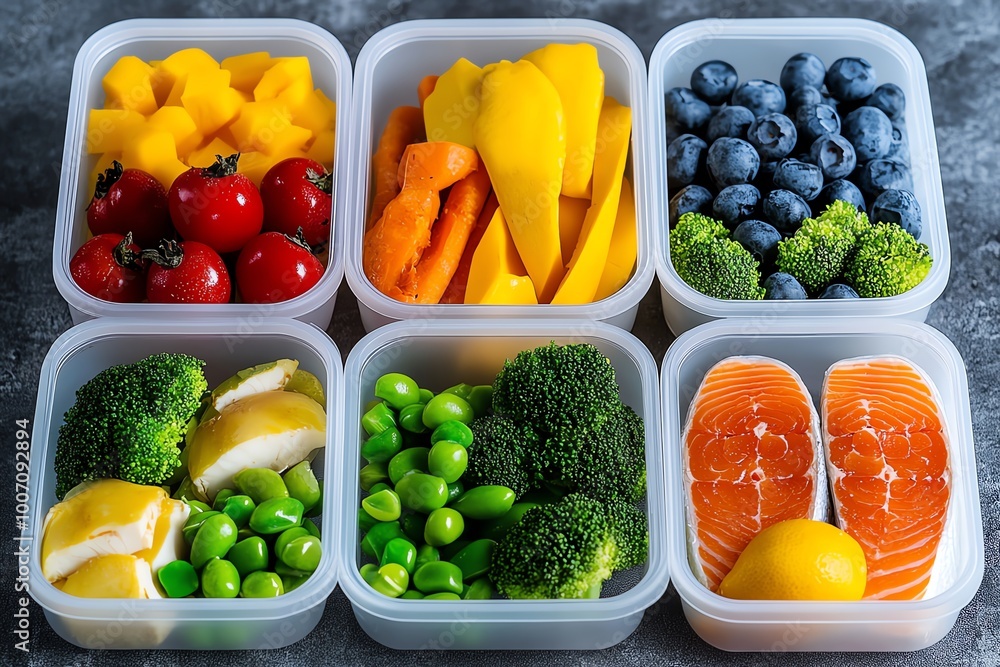 Minimalist design of a weekly meal prep plan, showing clean, simple ...