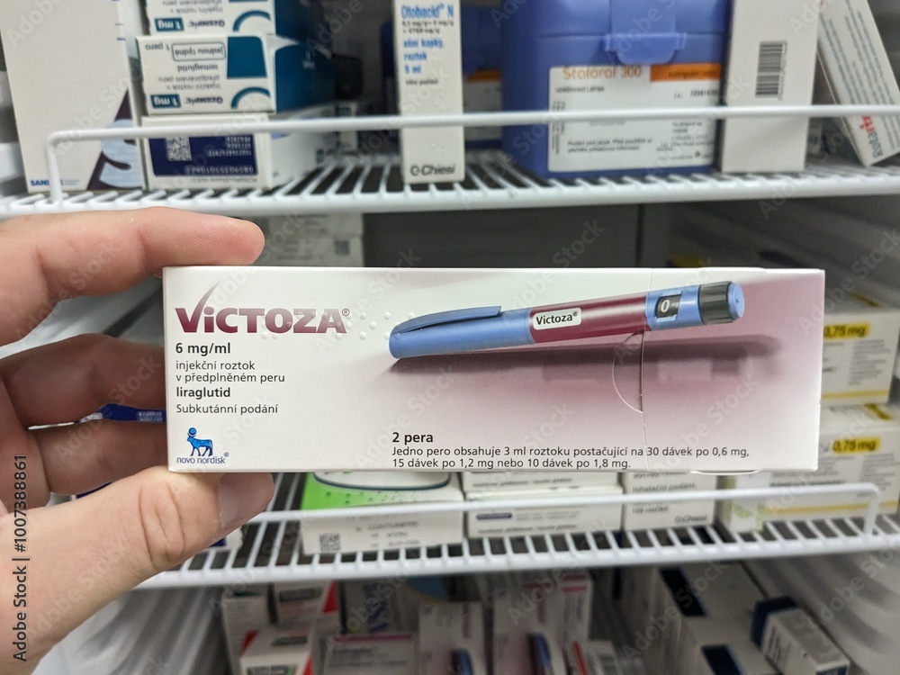 Prague,Czech republic-June 28 2024: VICTOZA medication with Liraglutide ...