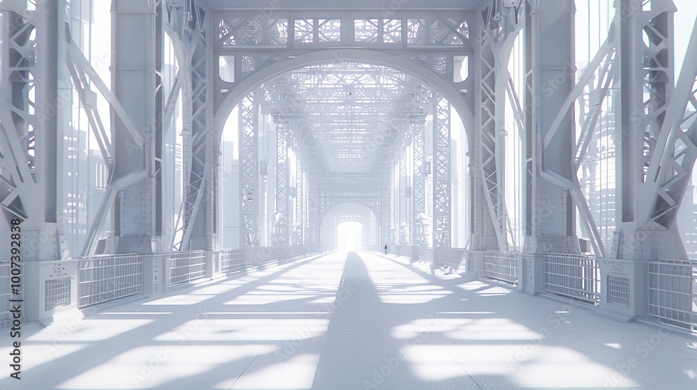 Architectural vision of a 3d bridge model project featuring detailed ...