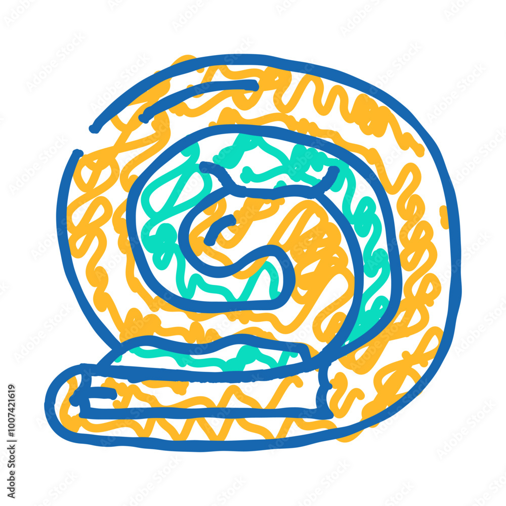 feta bun food meal doodle icon sketch vector. feta bun food meal sign ...