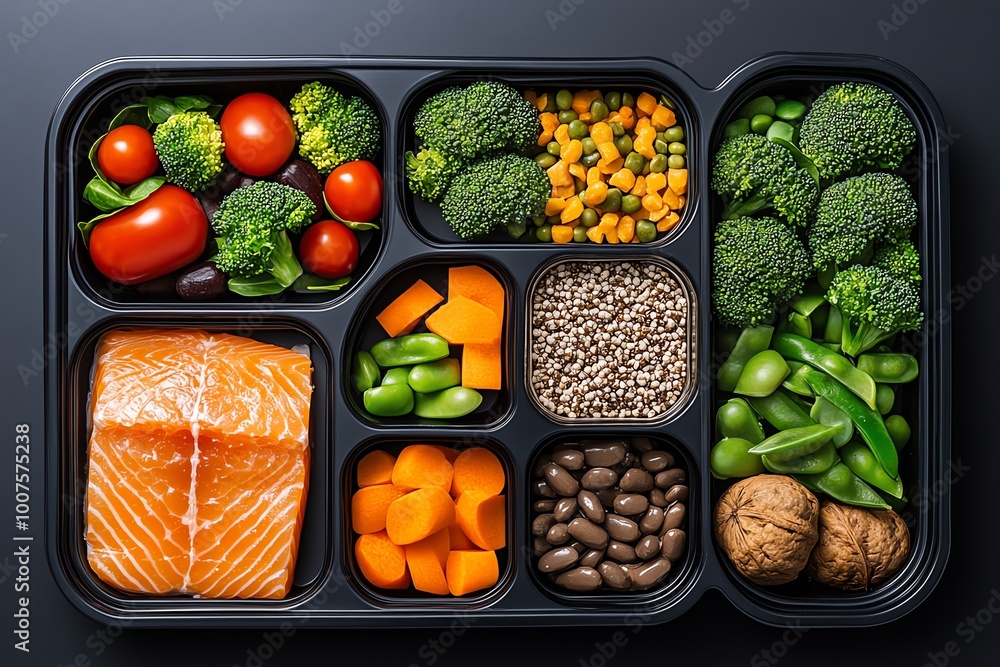 Minimalist design of a weekly meal prep plan, showing clean, simple ...