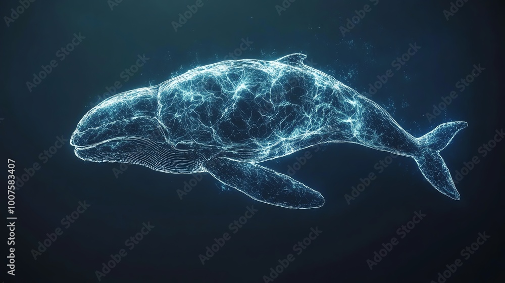 Whale brain with massive regions for social bonding highlighted, Whale ...
