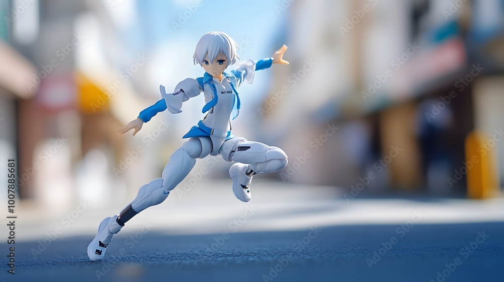 Poseable anime character figure with delicate features and flexible ...