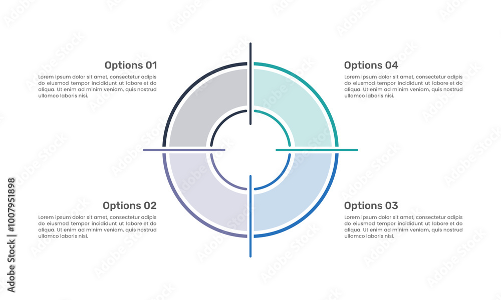 4 options infographic goal design, Business presentation, banner ...