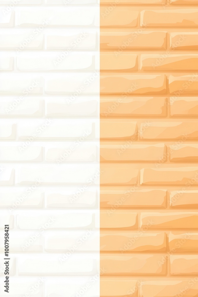 Classic brick wall texture flat design, side view, urban architecture ...