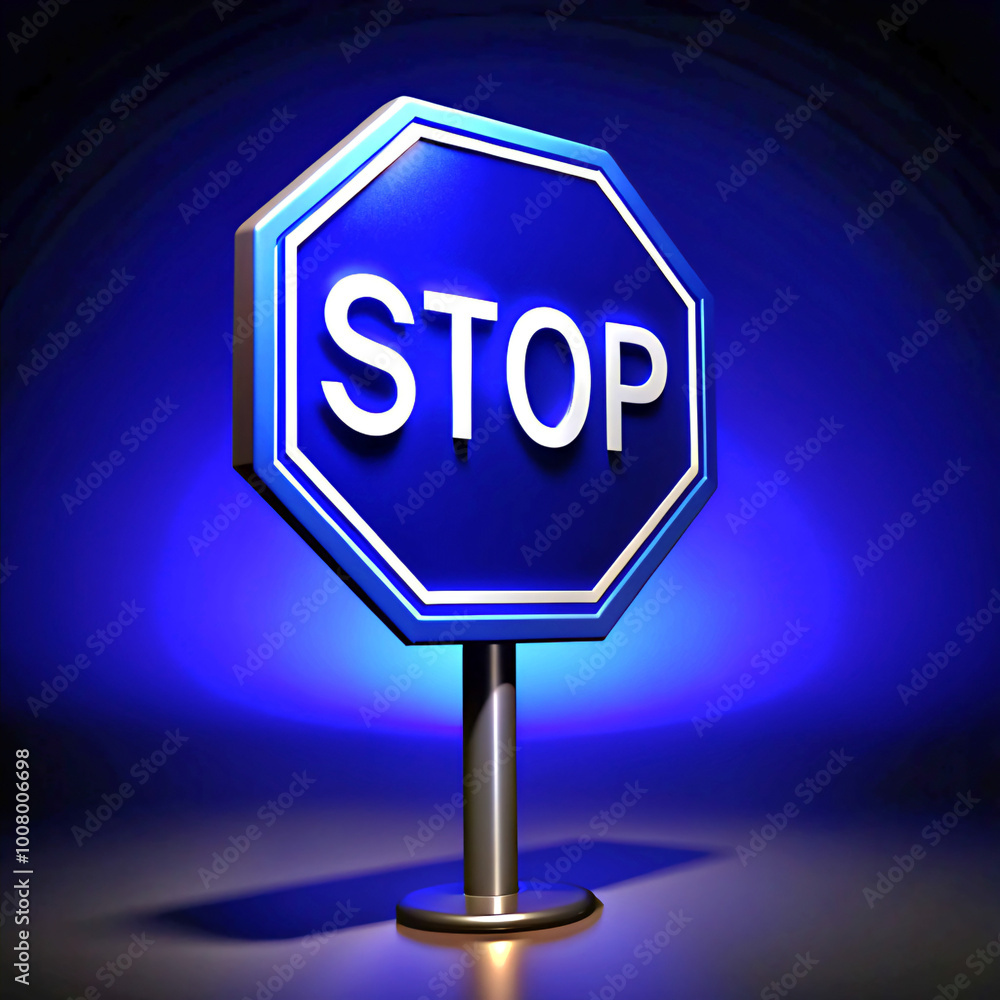 stop sign on blue background. stop, sign, road, traffic, red, warning ...