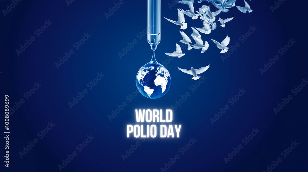 World Polio Day concept. World Polio Day creative poster, banner ...