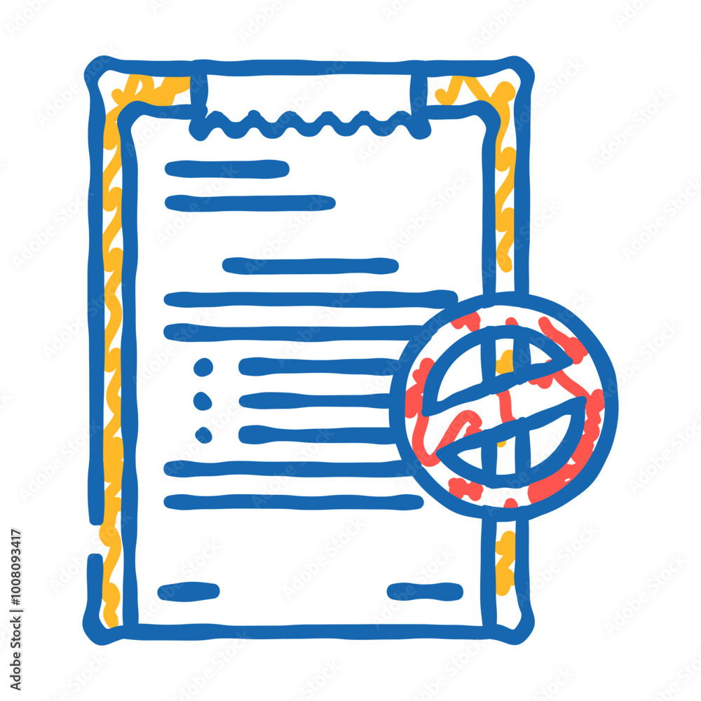 rejection letter doodle icon sketch vector. rejection letter sign ...