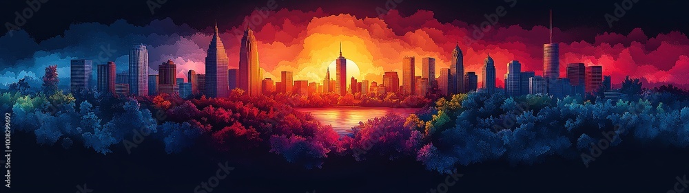 Vibrant Clipart Illustration Showcasing Ohio's Iconic State Symbols and ...