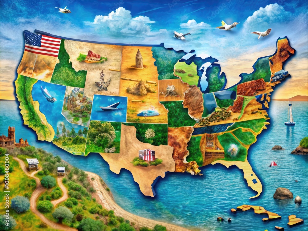 Detailed Map of the United States and Mexico Border Featuring Key ...