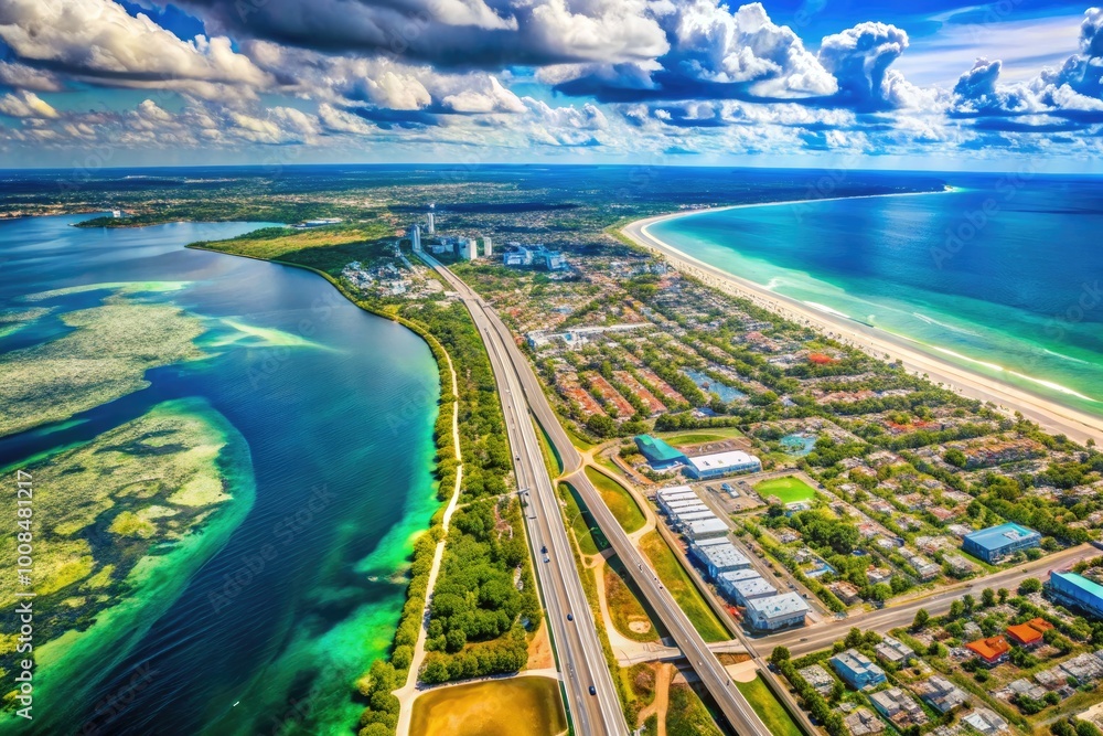 Detailed Panhandle Map of Florida with Major Cities, Highways, and ...