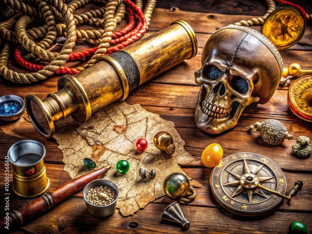 Exciting Pirate Escape Room Party Invitation with Treasure Map and ...