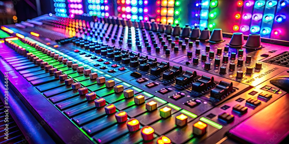 Professional Mixing Board with Bright LED Levels and Controls for Music ...