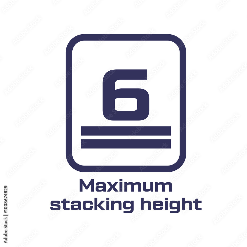 Maximum stacking height packaging symbol, stack limit, load capacity ... Maximum stacking height packaging symbol, stack limit, load capacity ...