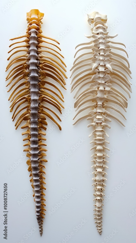 Two skeletal structures displayed side by side, showcasing different ...