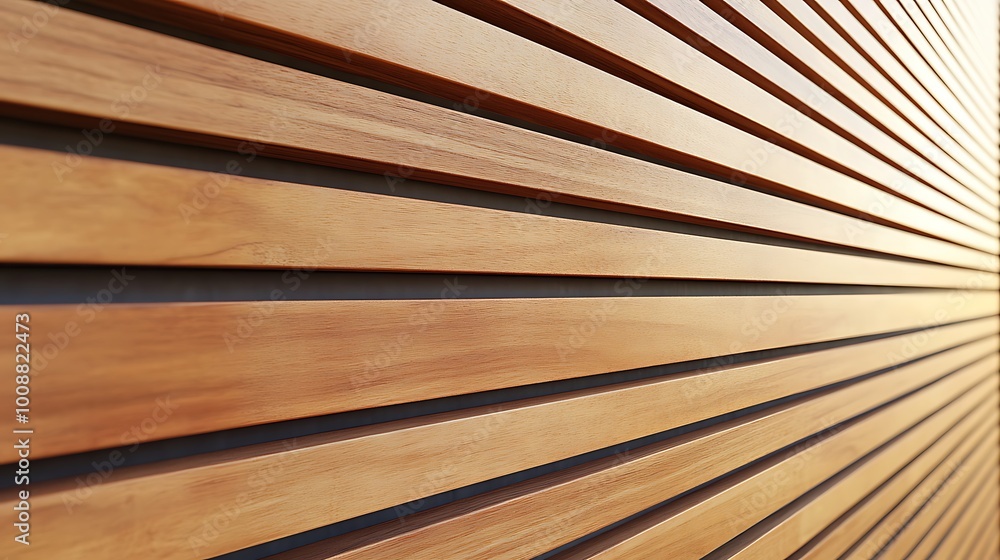 Wooden wall consisting of wooden horizontal slats. Texture of maple ...