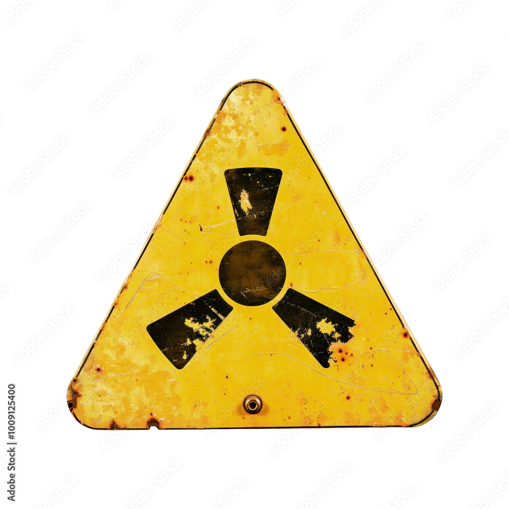 Radiation warning sign. Isolated on transparent background. Stock Photo ...