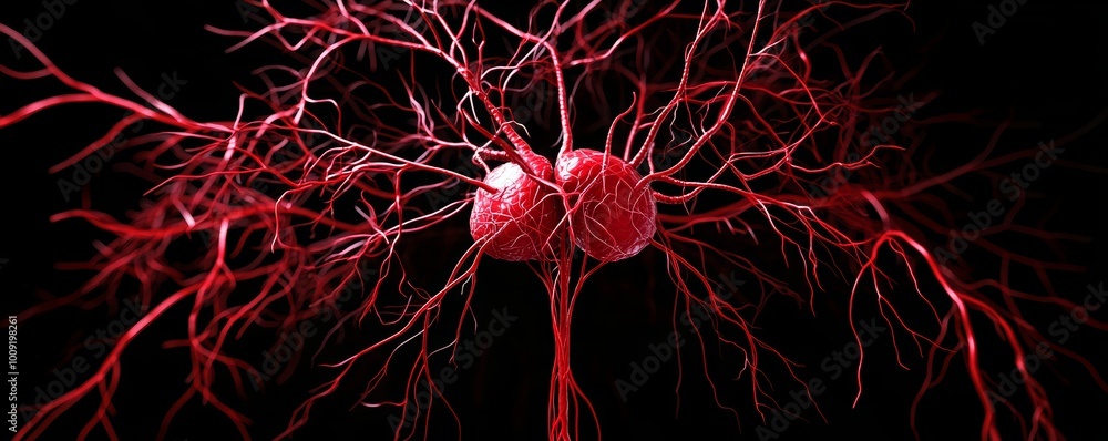 Stock-Illustration „A 3D model showing the lymphatic system in the arm ...