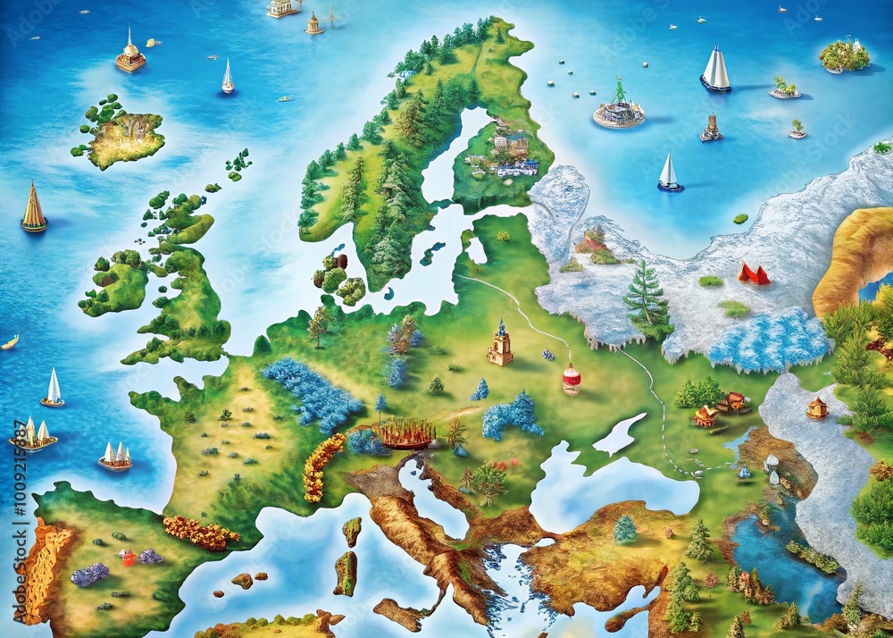 Detailed Map of Northern Europe and Scandinavia Featuring Major Cities ...