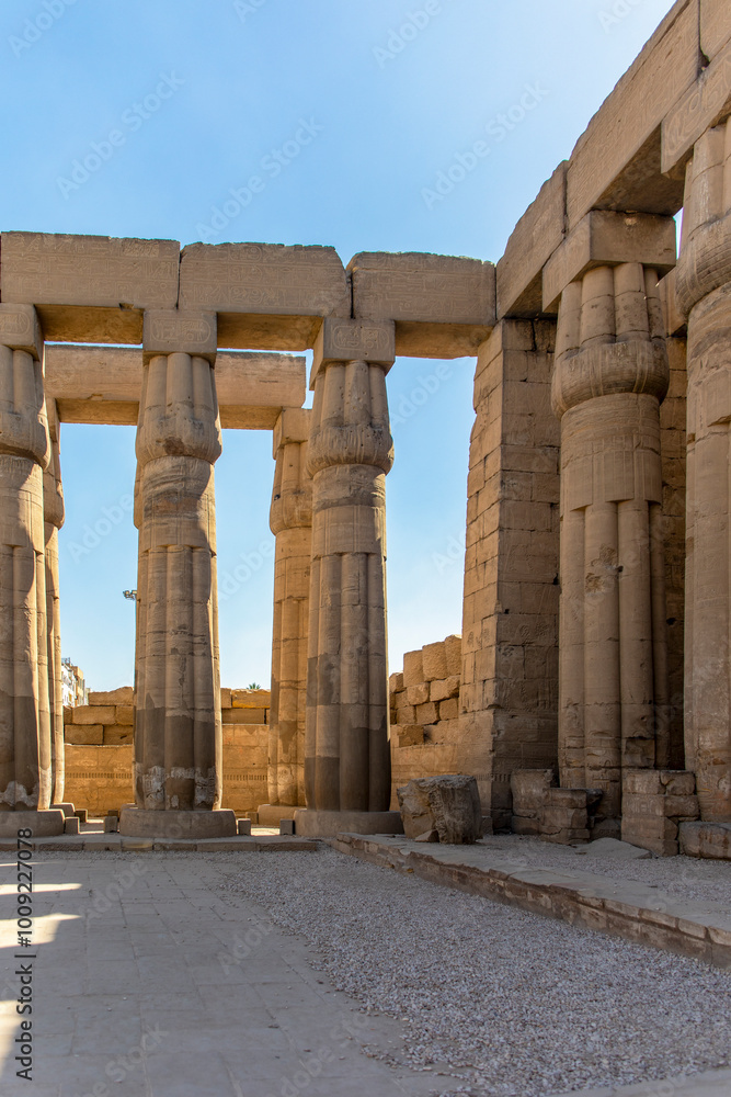 Marvel at the immensity of the Roman pillars at the Temple of Luxor ...