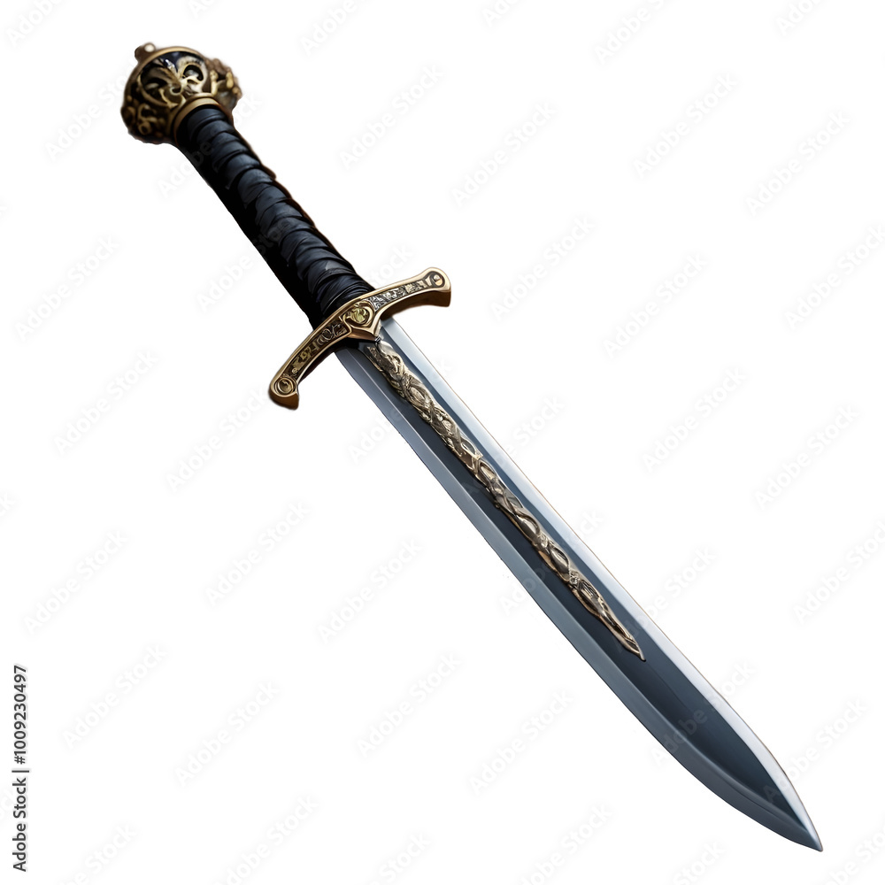 classic sword isolated on white , transparent background png Stock ...